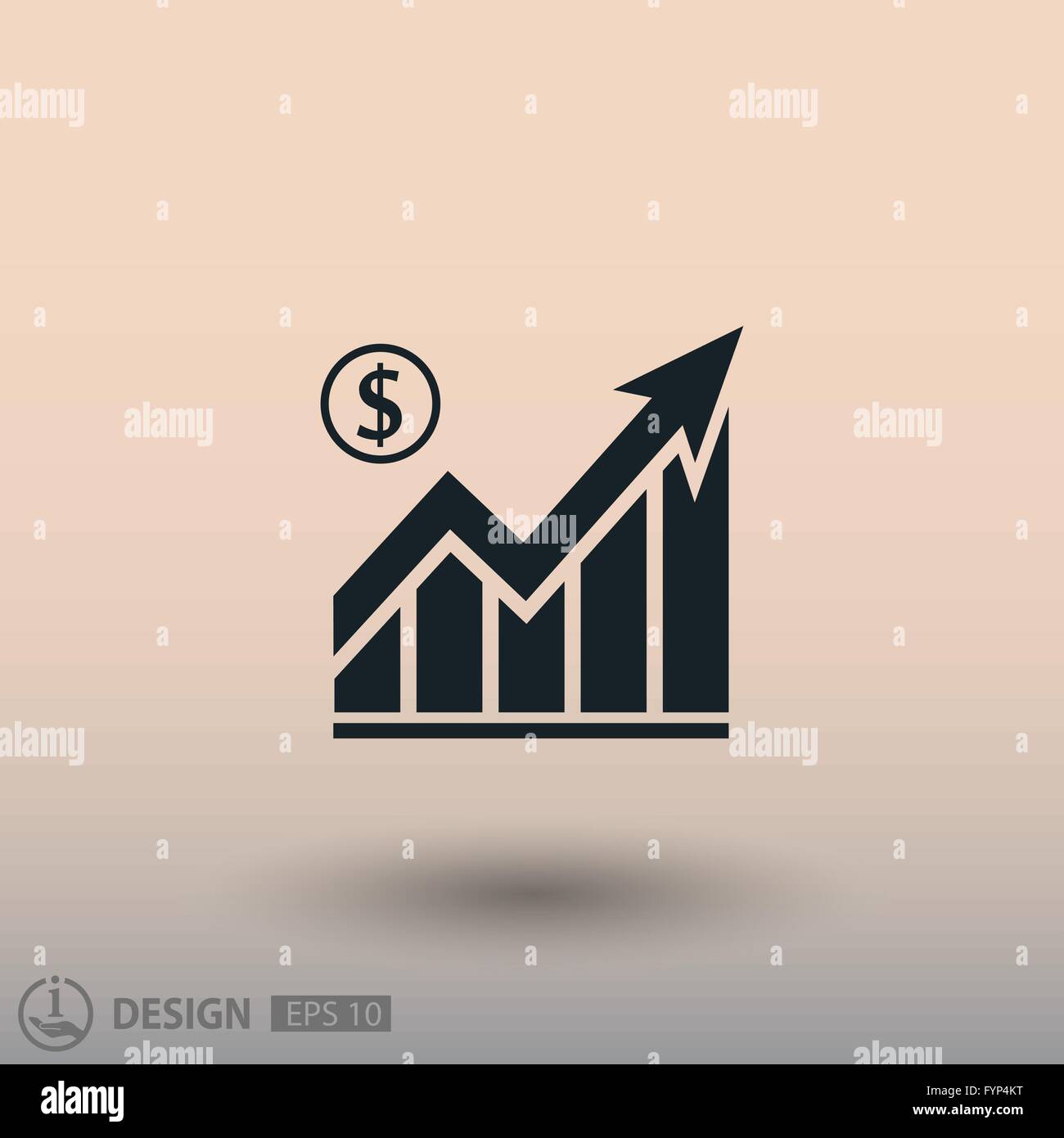Pictograph of graph. Vector concept illustration for design. Eps 10 ...