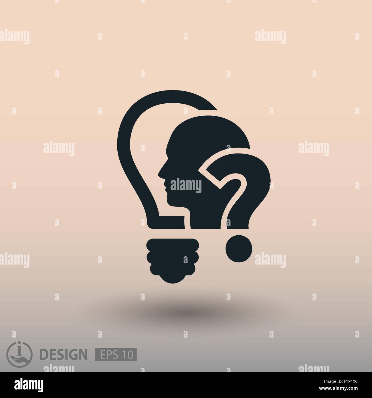 Pictograph of question mark and man. Vector concept illustration for ...