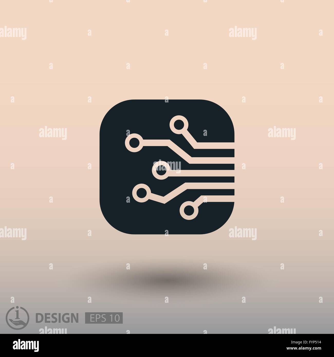 Pictograph of circuit board. Vector concept illustration for design ...