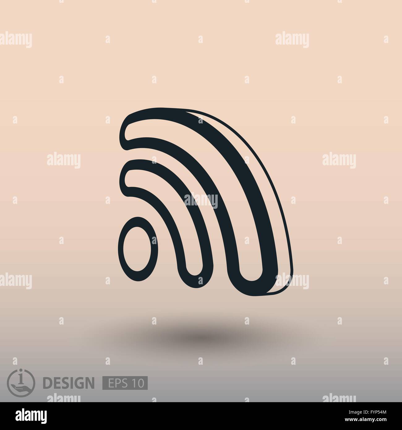 Pictograph of RSS. Vector concept illustration for design. Eps 10 Stock ...