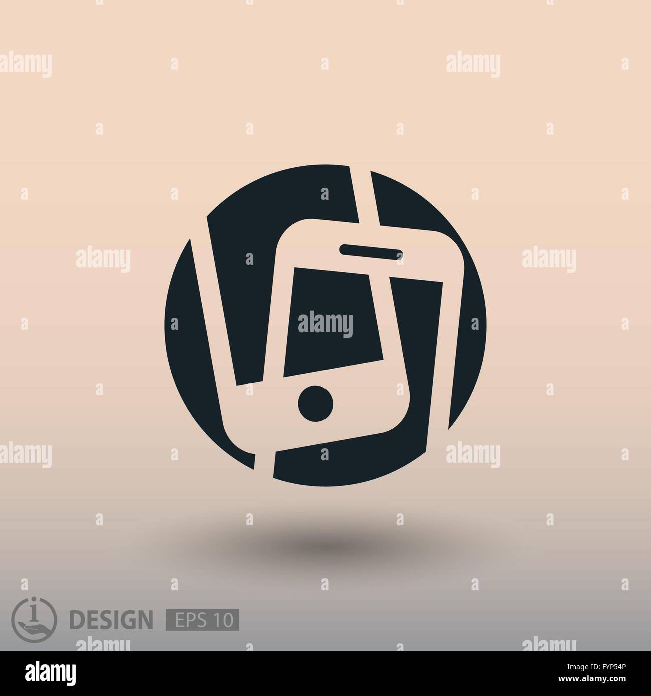 Pictograph of mobile. Vector concept illustration for design. Eps 10 ...