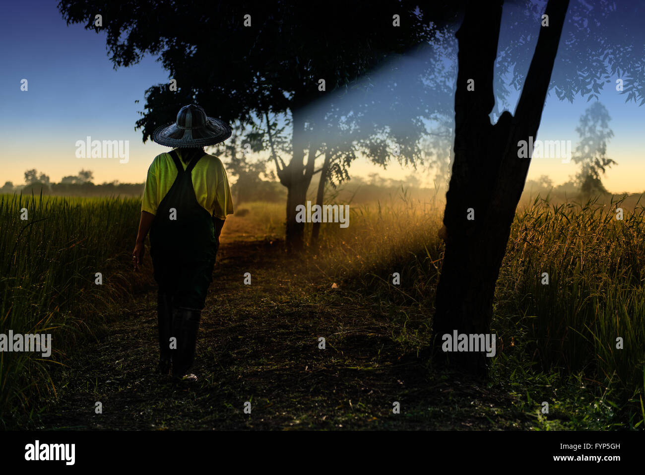 Country farmer woman sky hi-res stock photography and images - Alamy