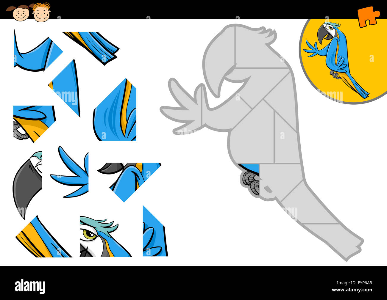 jigsaw puzzle task for kids Stock Photo - Alamy