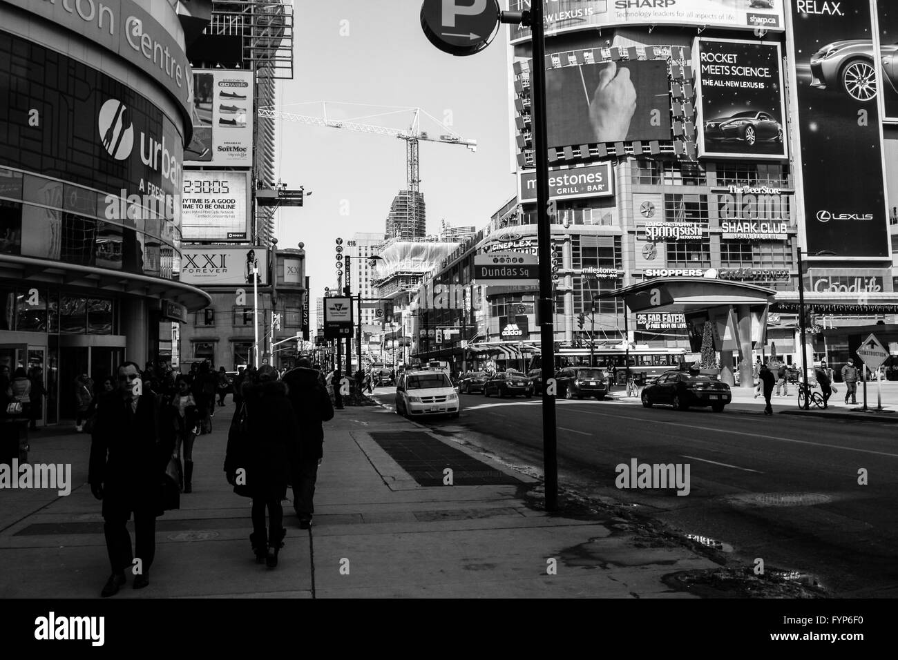 Busy pedestrian square Black and White Stock Photos & Images - Alamy