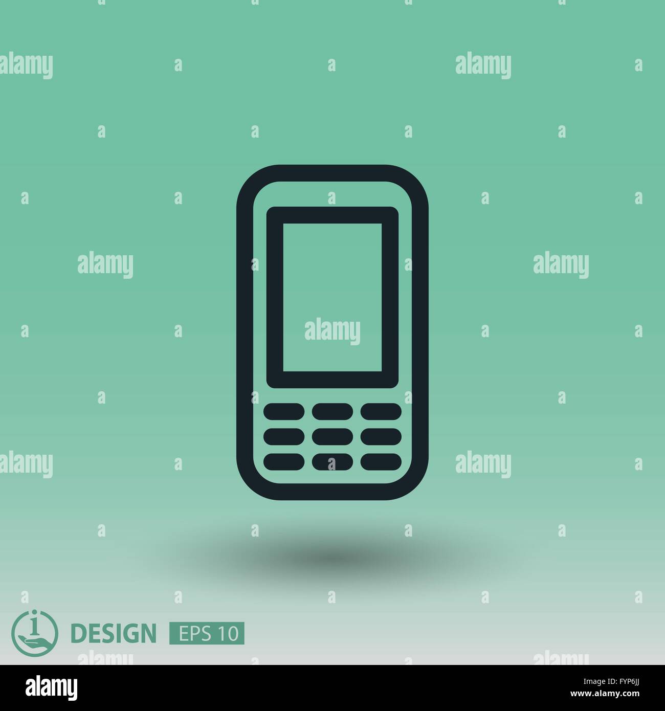 Pictograph of mobile. Vector concept illustration for design. Eps 10 ...