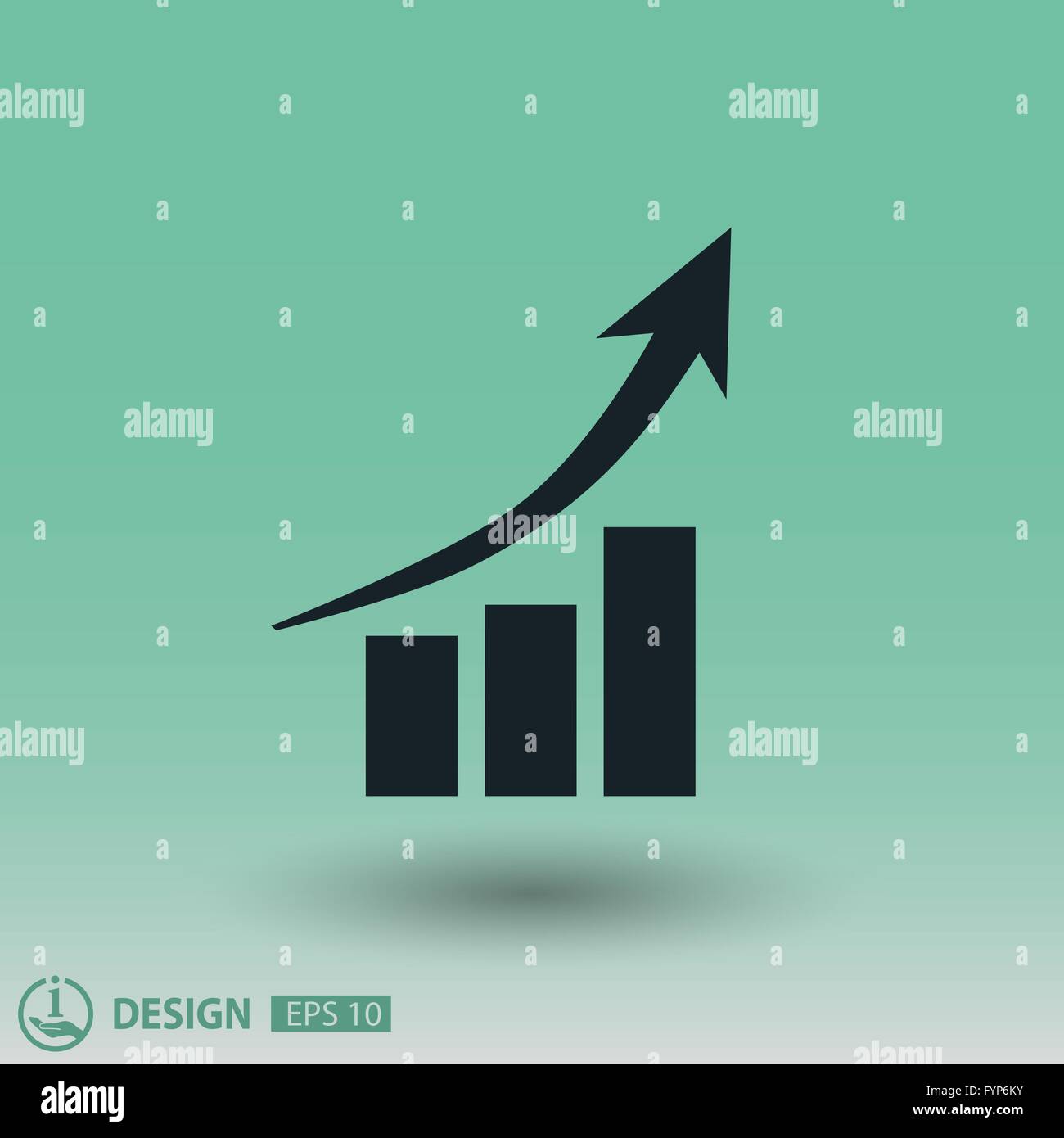 Pictograph of graph. Vector concept illustration for design. Eps 10 ...