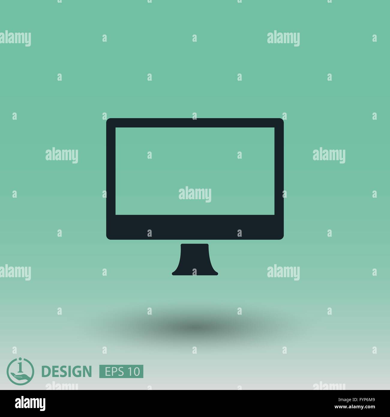 Pictograph of computer. Vector concept illustration for design. Eps 10 ...