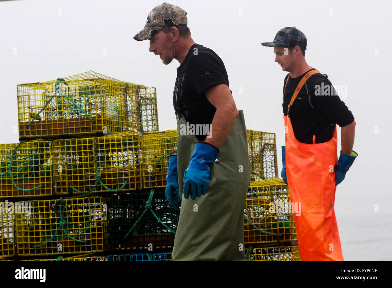 Lobster Fisherman in Atlantic Canada. Englishtown Stock Photo - Alamy