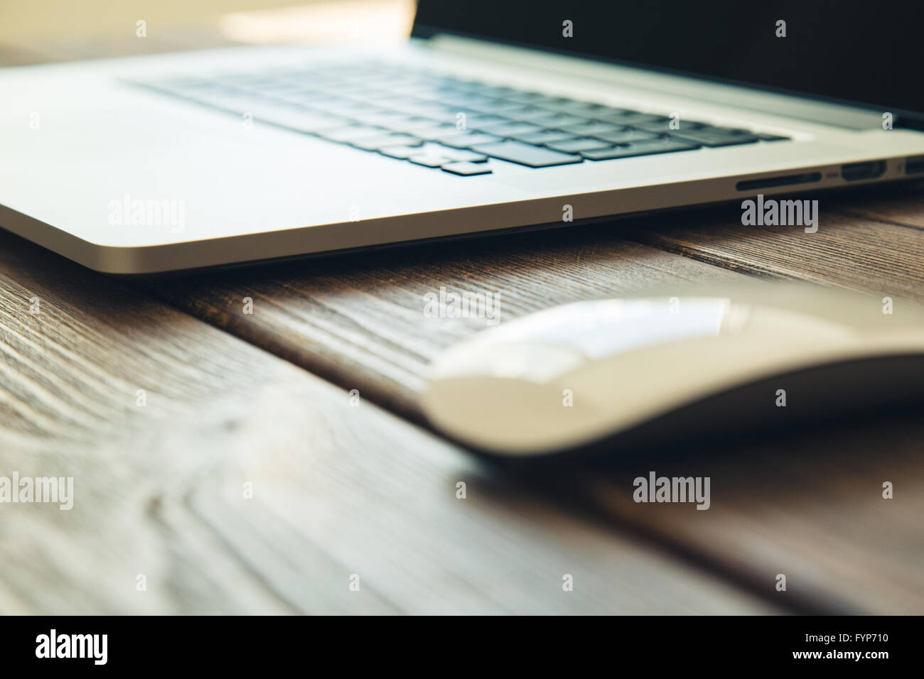 Laptop on the desk Stock Photo - Alamy