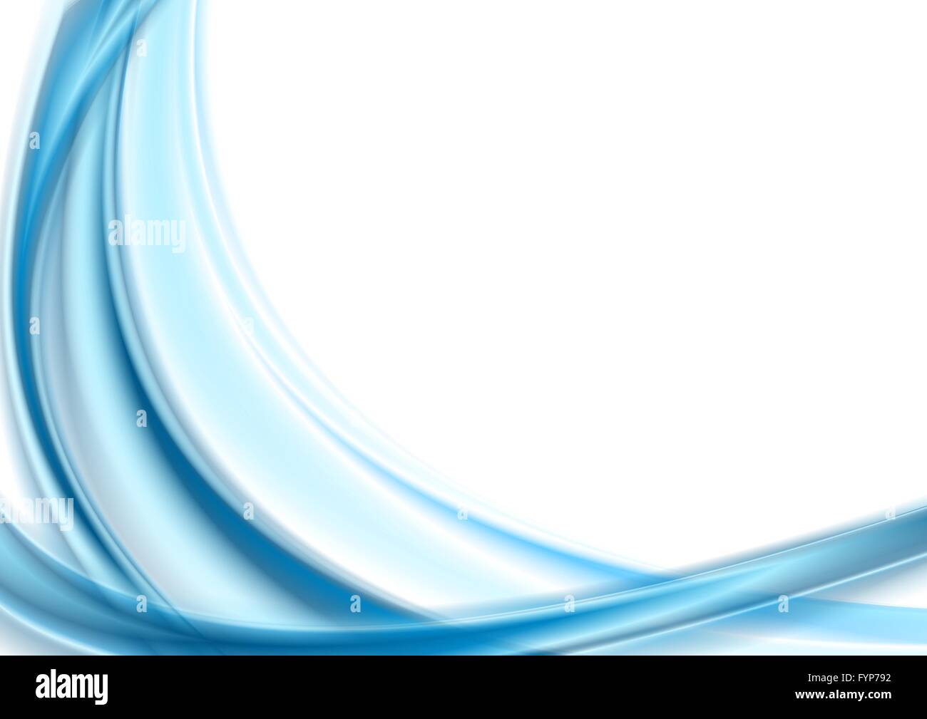 Bright blue smooth waves on white background Stock Photo - Alamy
