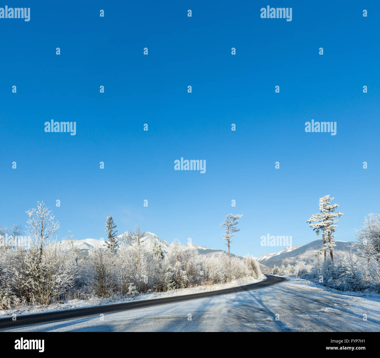 Winter mountain landscape (Poland Stock Photo - Alamy