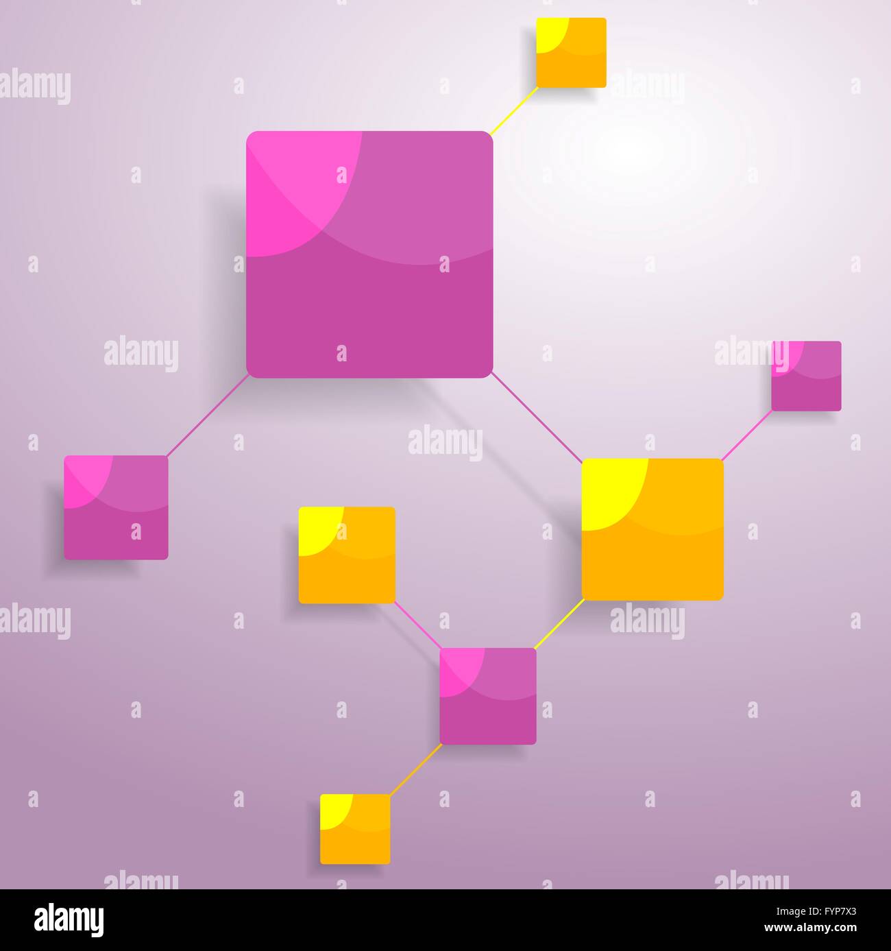 Graphic minimal design with bright squares Stock Photo - Alamy