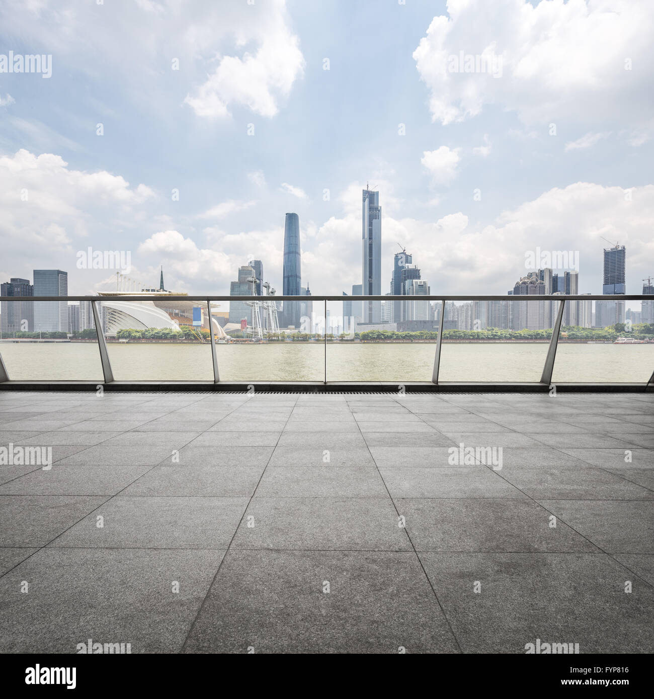observation deck and skyscrapers in the city Stock Photo - Alamy