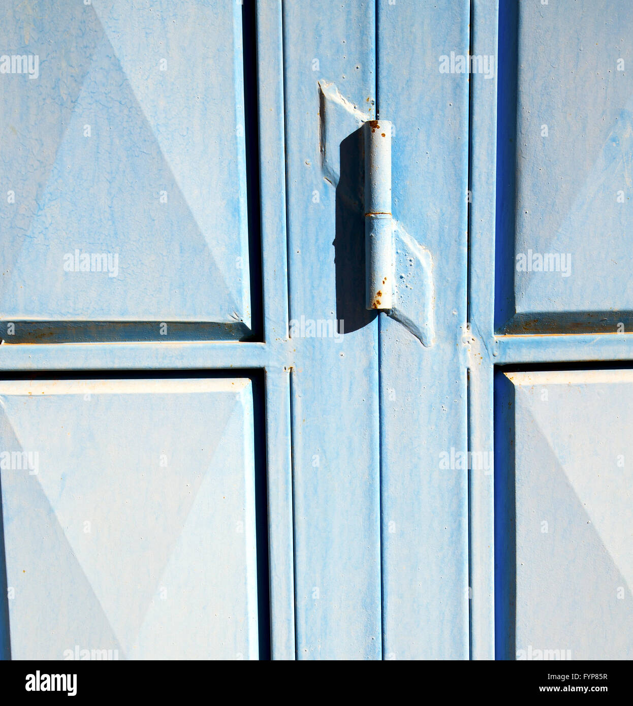blue hinges rusty morocco in africa the old wood facade home and safe ...