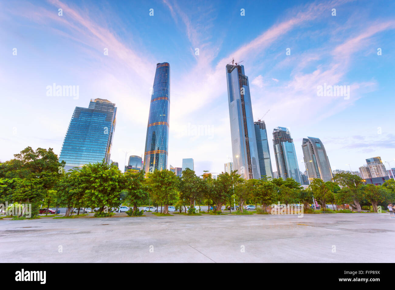 The modern dusk and skyscrapers hi-res stock photography and images - Alamy