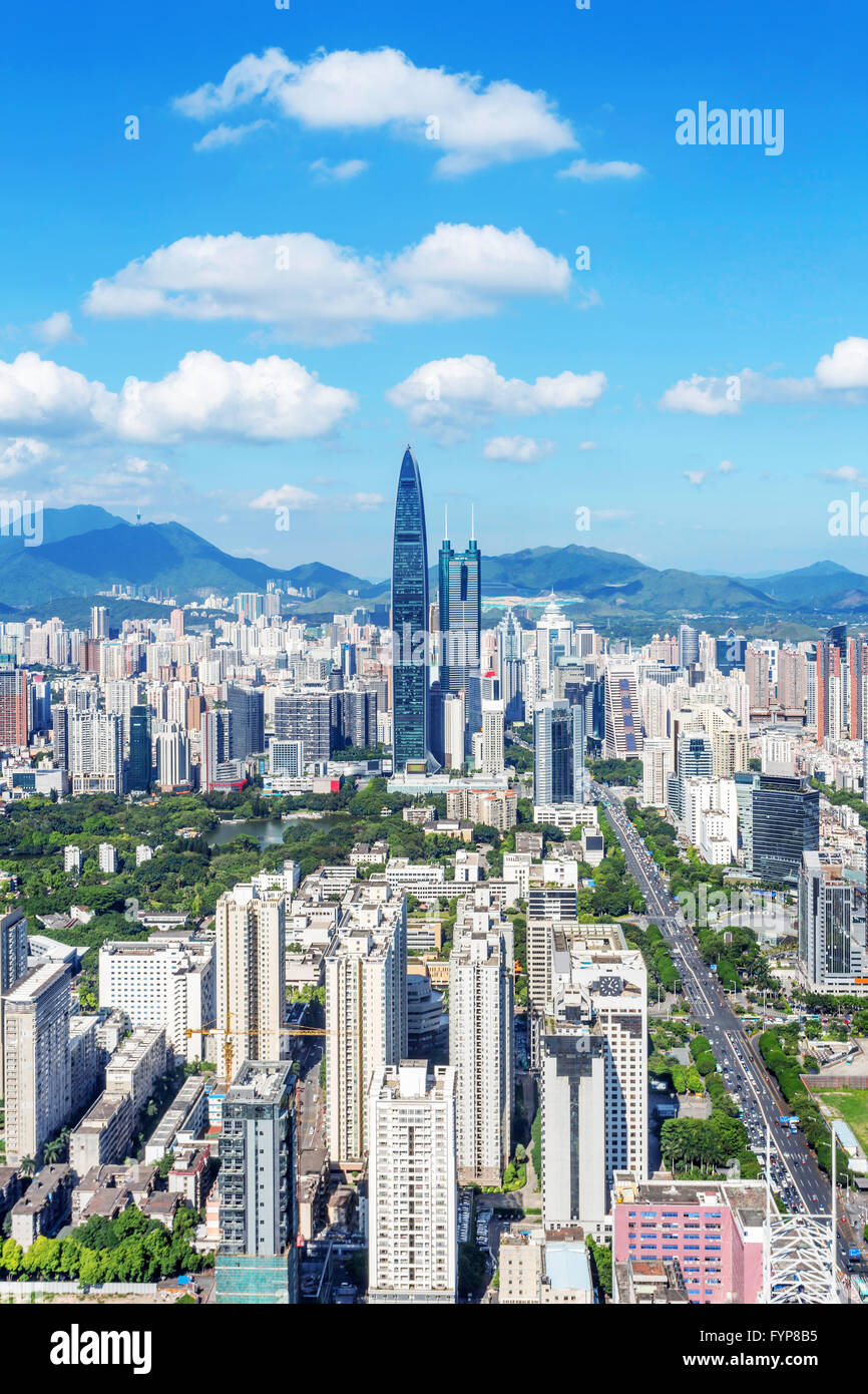 skyscrapers and mansions of a modern city Stock Photo - Alamy