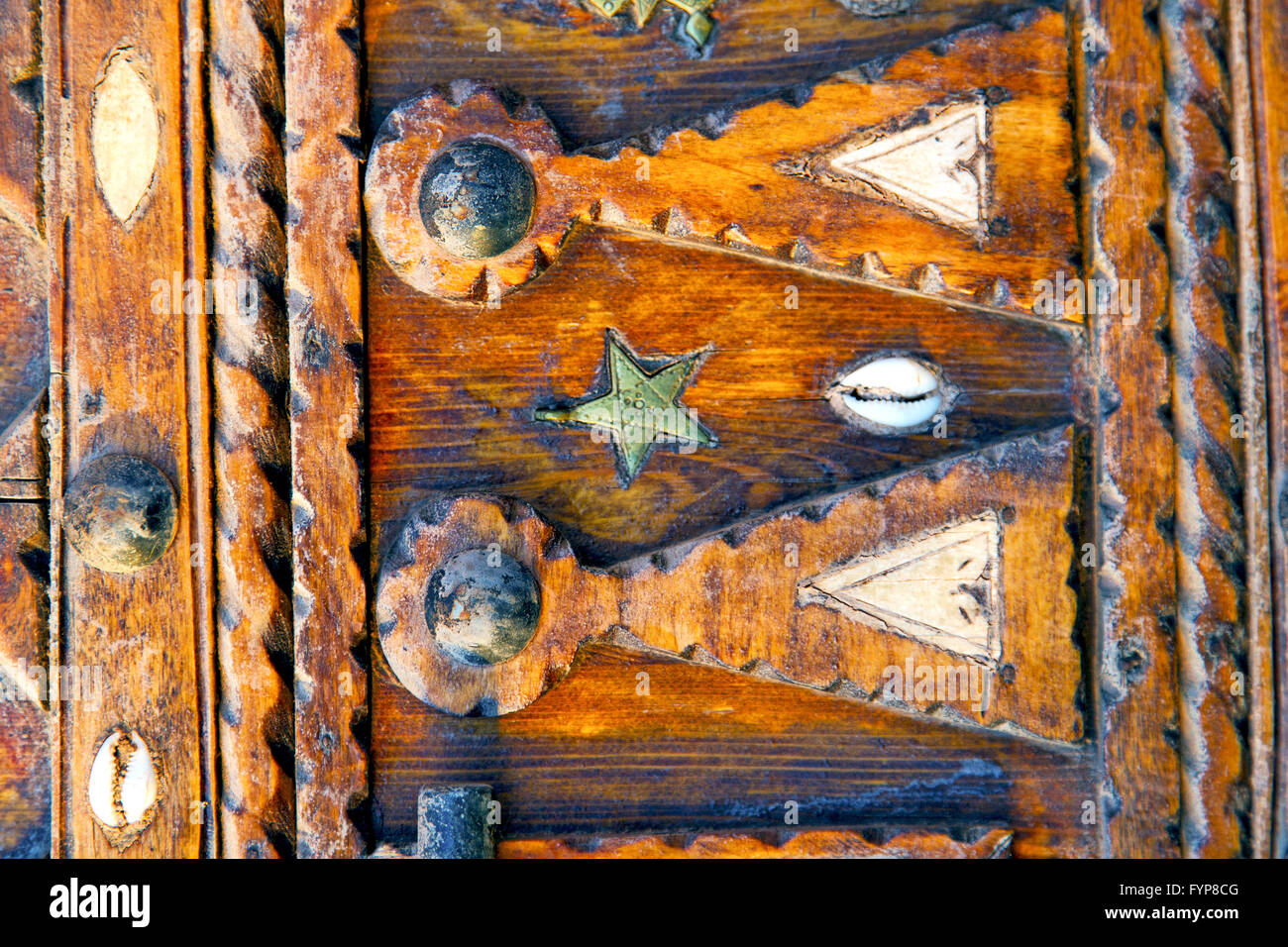 grey metal rusty morocco in africa the old wood shell padlock Stock ...