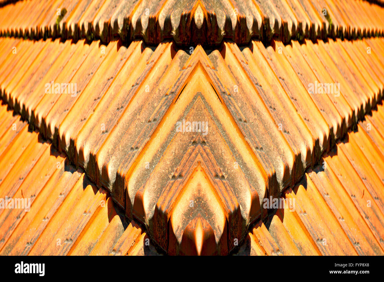 old roof in italy the line and texture of diagonal architecture Stock ...