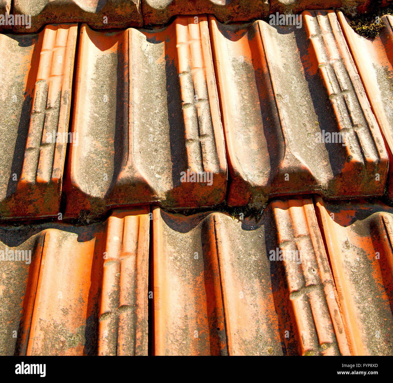 old roof in italy the line and texture of diagonal architecture Stock ...