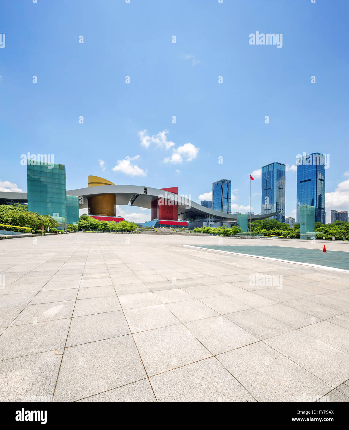 empty square with a landmark of shenzheng in china Stock Photo - Alamy