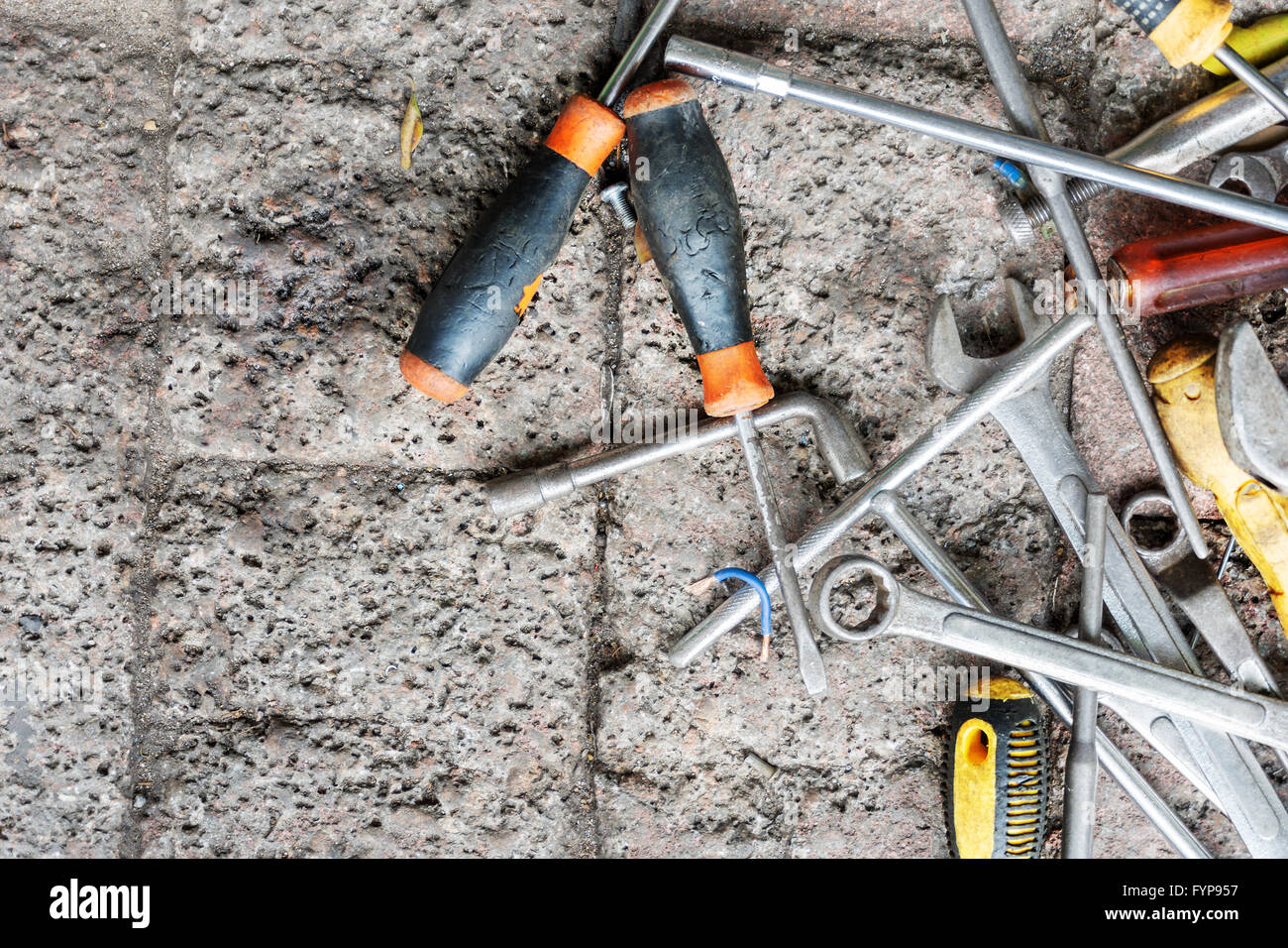 Old screwdrivers hi-res stock photography and images - Alamy