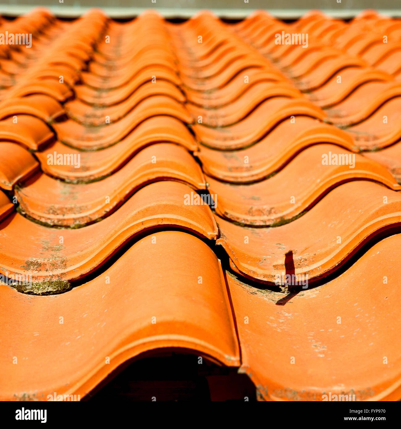 old roof in italy the line and texture of diagonal architecture Stock ...