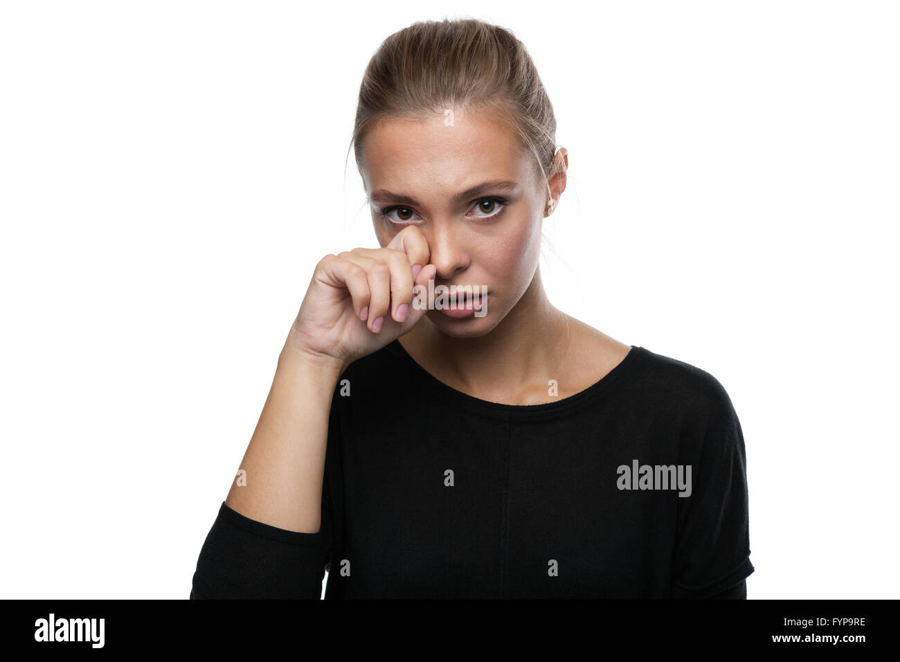 Portrait of sad beautiful woman Stock Photo - Alamy