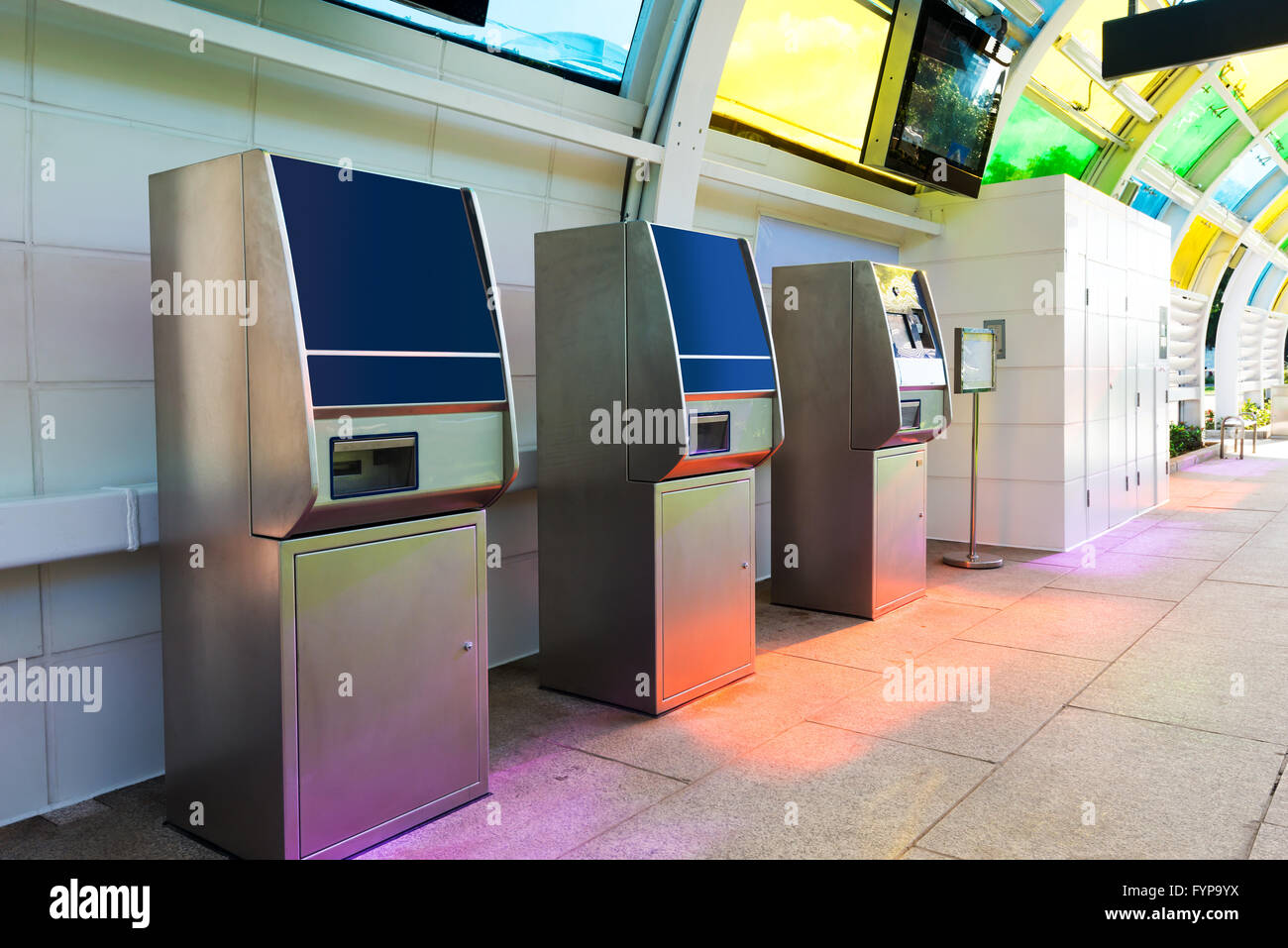 automats in a passenger path Stock Photo - Alamy