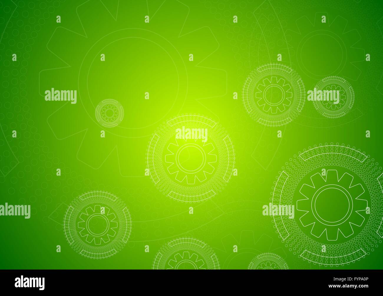 Bright green hi-tech background with gears Stock Photo - Alamy