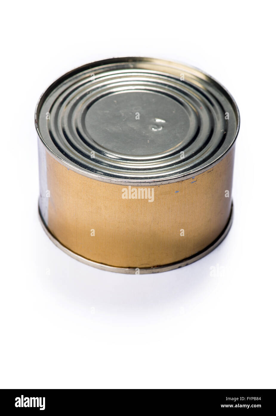 canning tin can on a gray background Stock Photo - Alamy