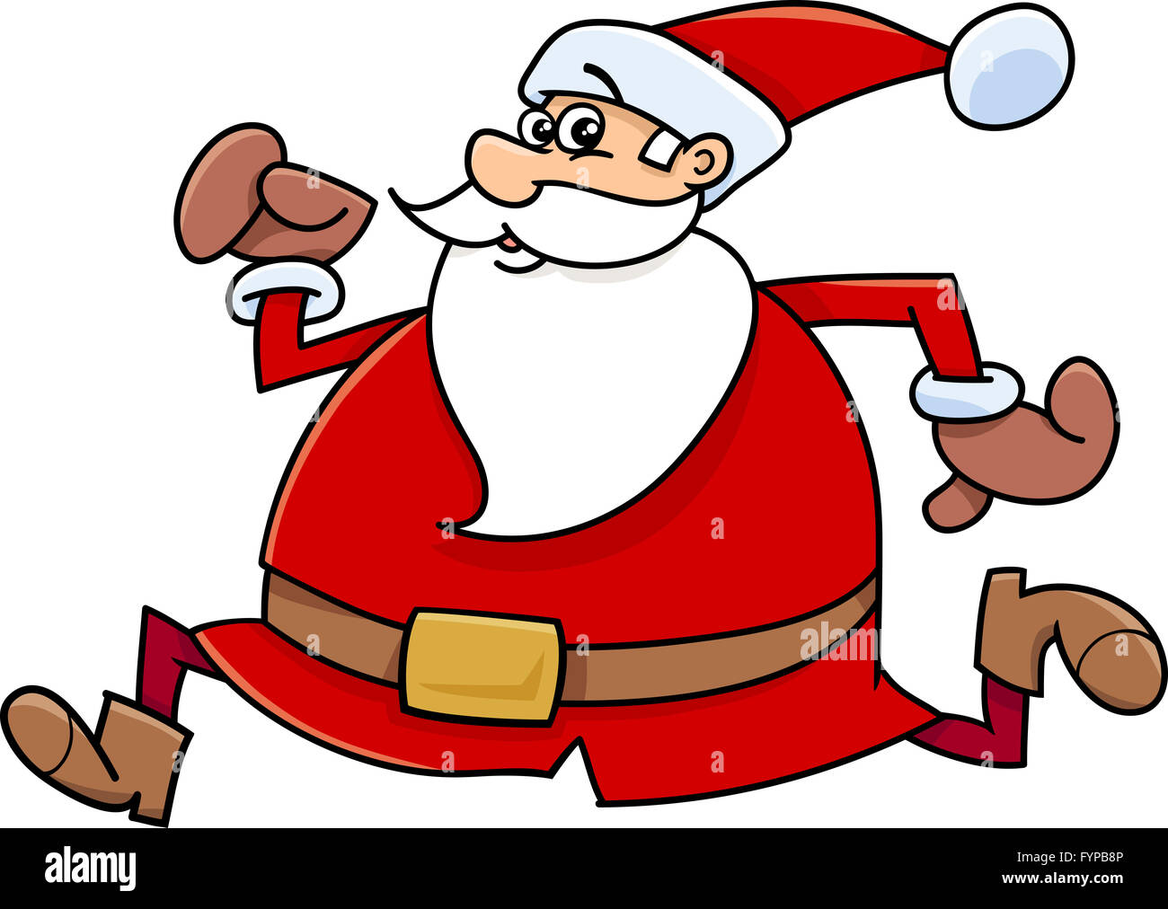 running santa claus cartoon Stock Photo - Alamy