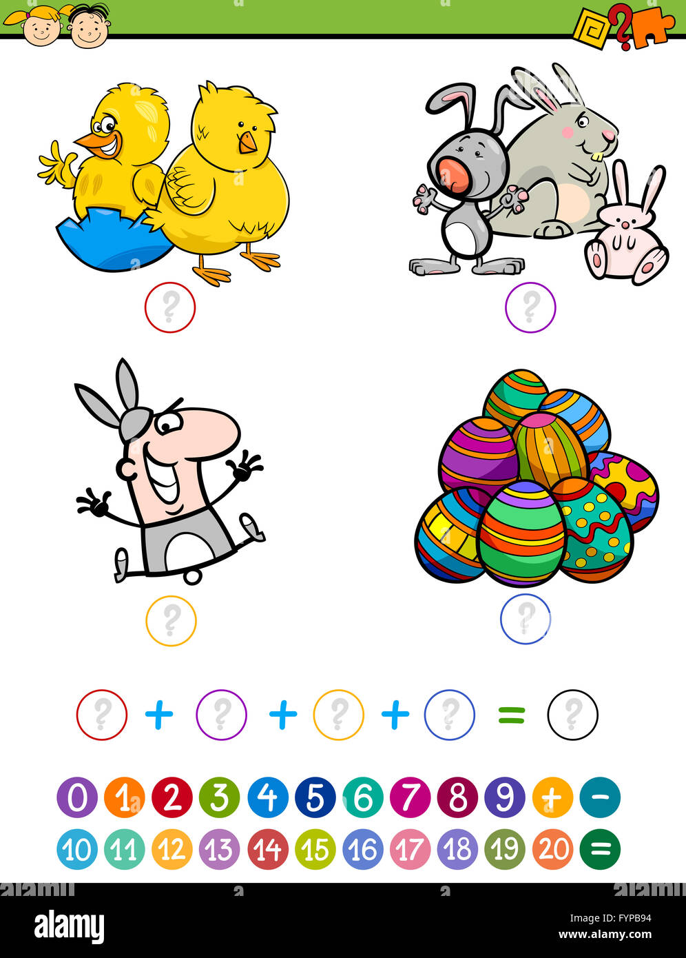 mathematic game for children Stock Photo - Alamy