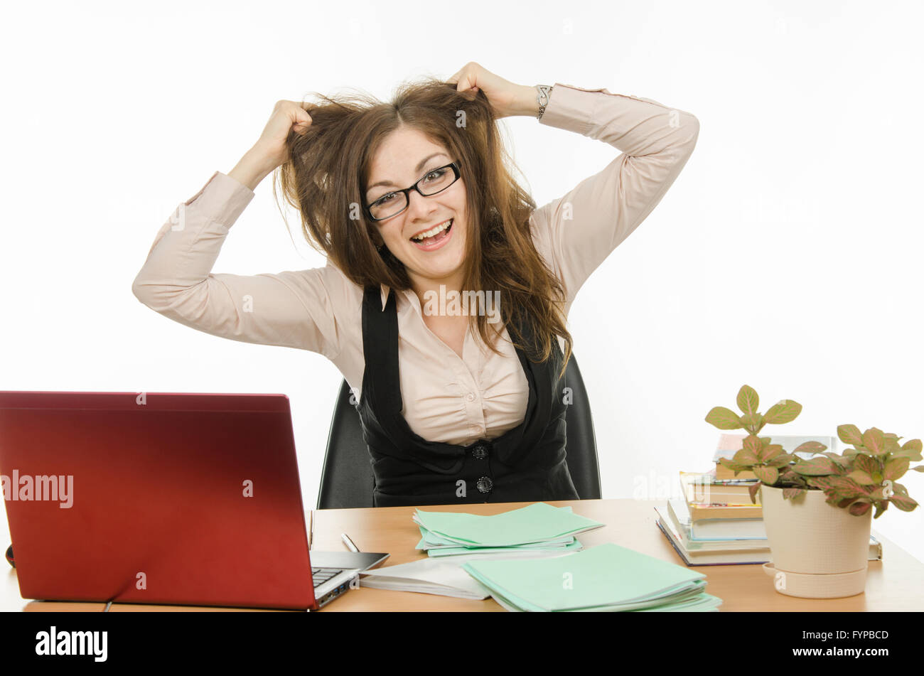 The teacher seems to have gone mad Stock Photo - Alamy