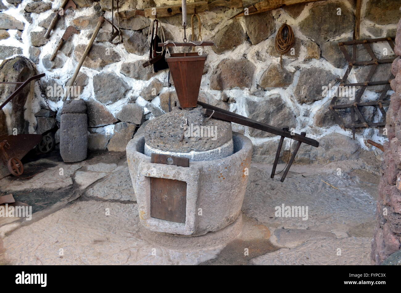 Olive oil stone press wheel hi-res stock photography and images - Alamy