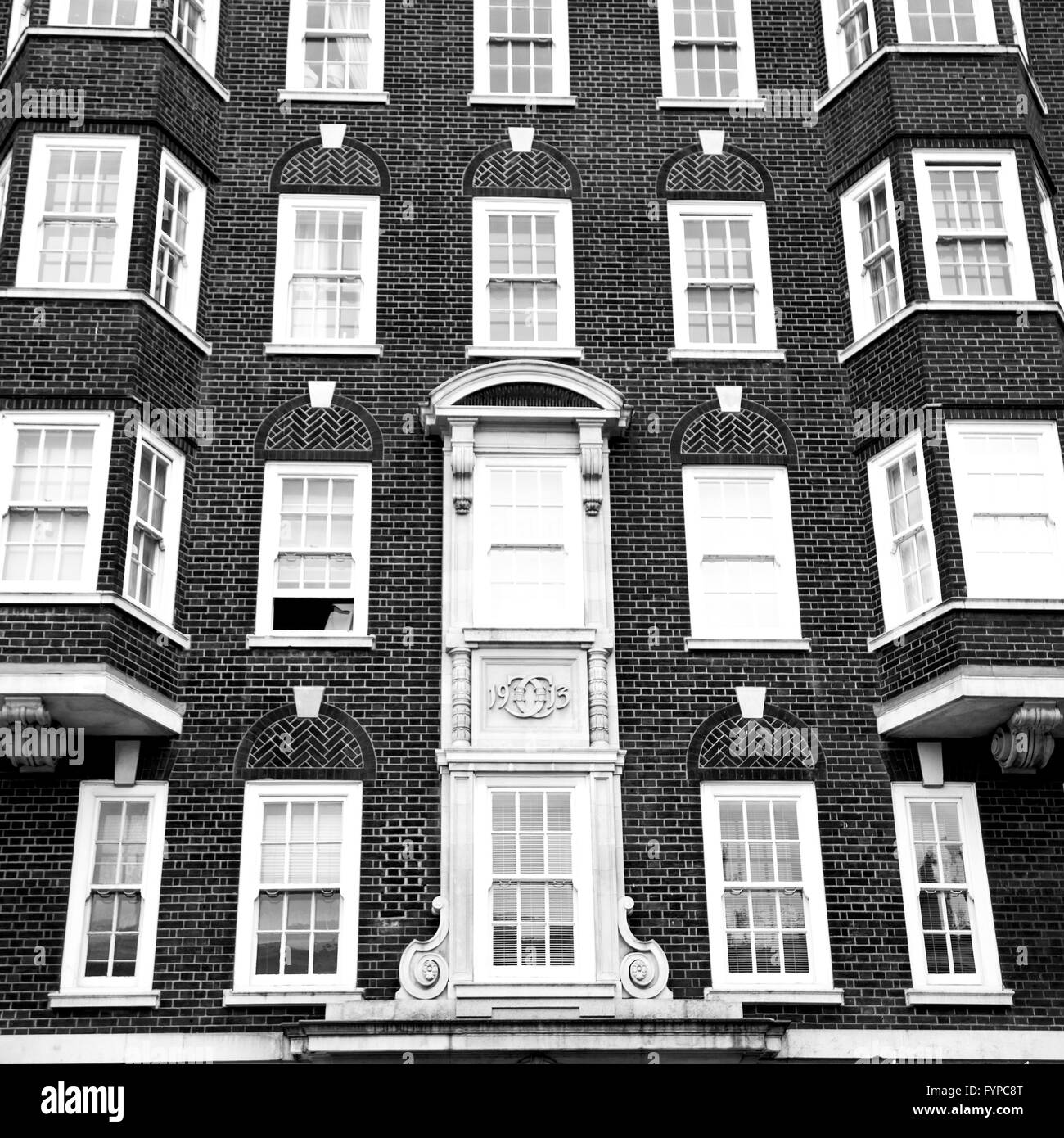window in europe london old red brick wall and historical Stock Photo ...