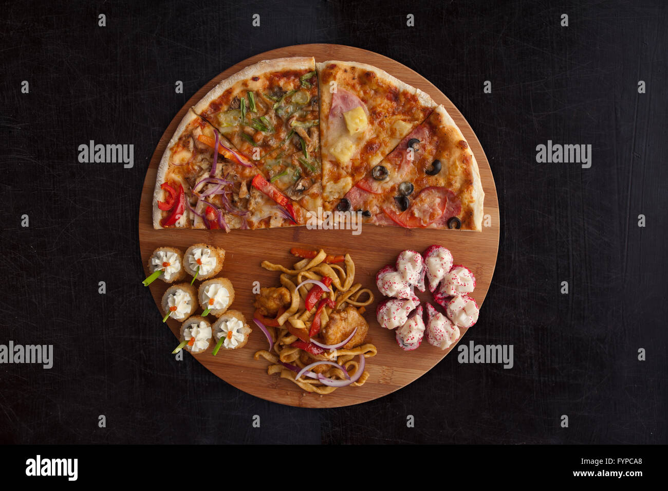 pizza and sushi f Stock Photo - Alamy