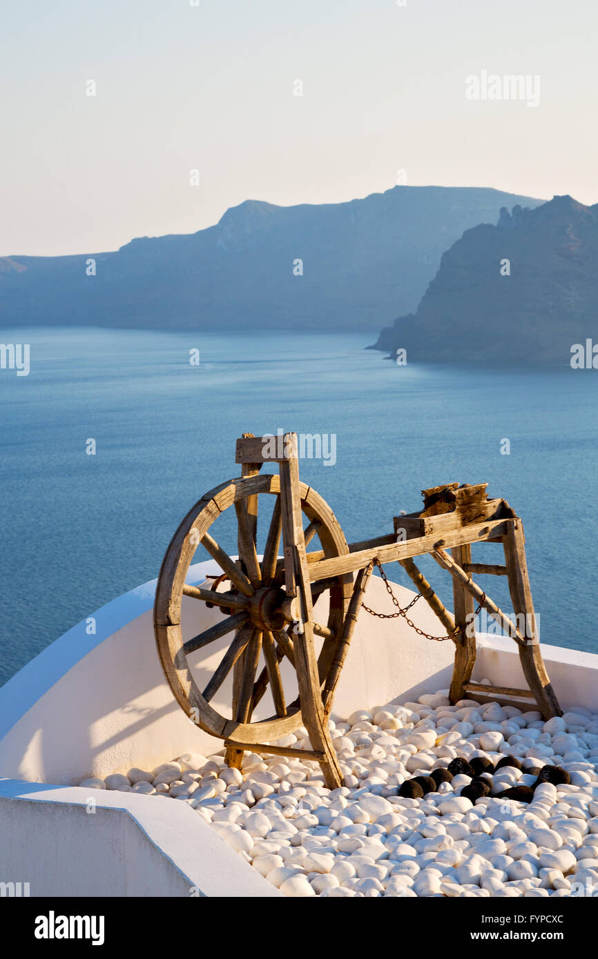 greece in sea and spinning wheel Stock Photo - Alamy