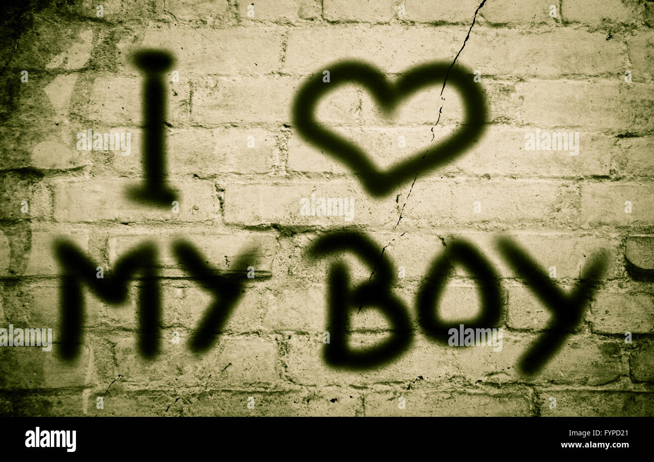 I Love My Boy Concept Stock Photo - Alamy