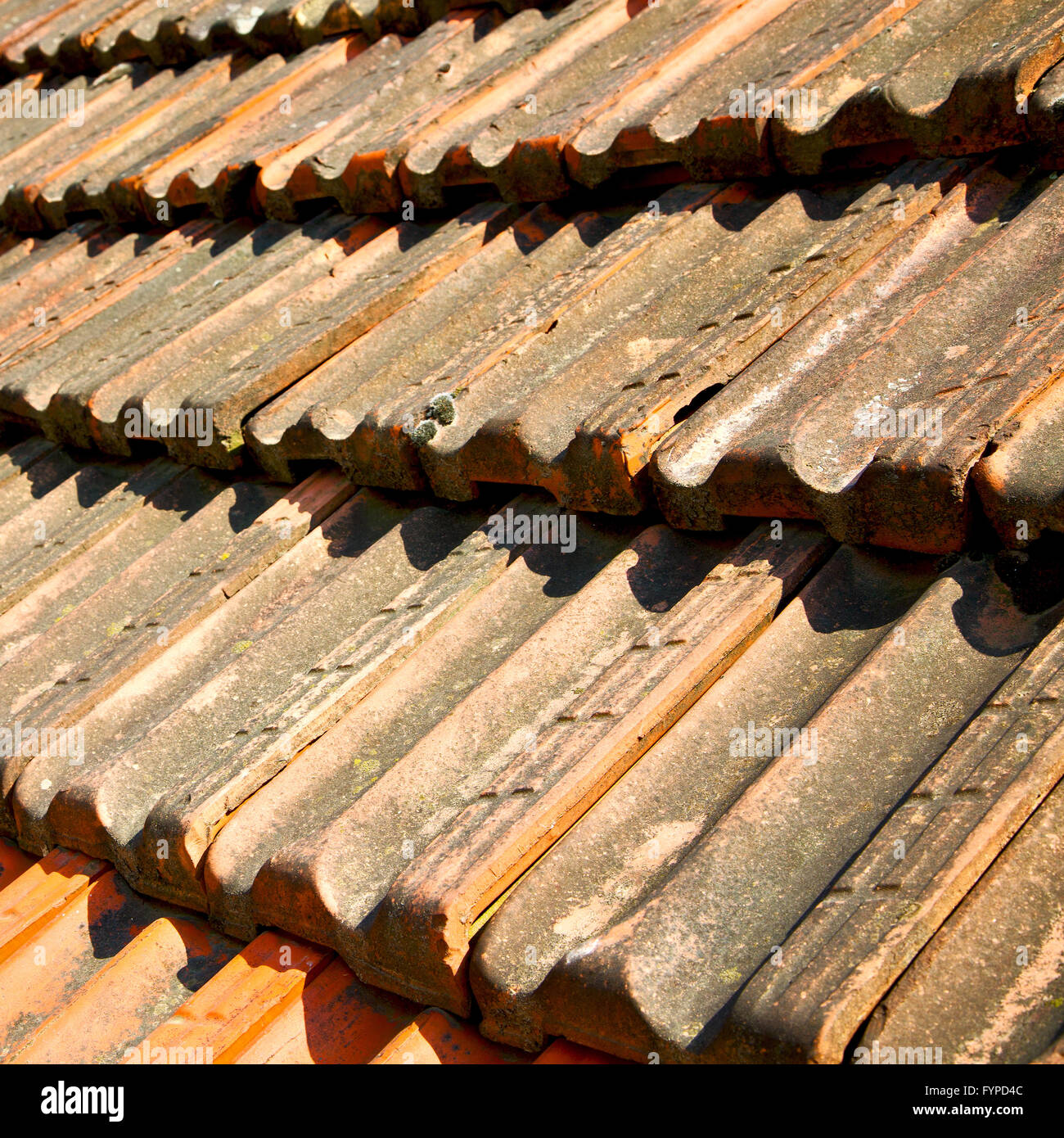 old roof in italy the line and texture of diagonal architecture Stock ...