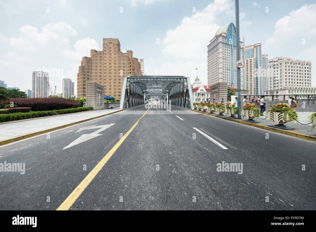 steel bridge of a modern city Stock Photo - Alamy
