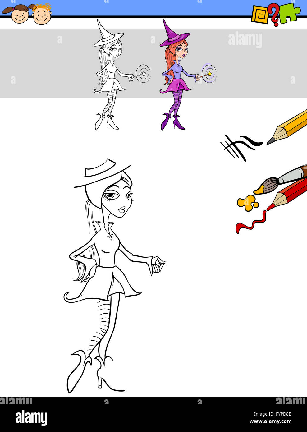 drawing task for preschoolers Stock Photo - Alamy