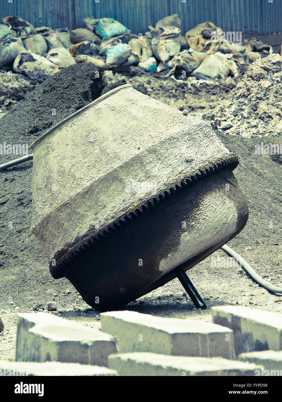 Cement concrete Mixing drum Stock Photo - Alamy