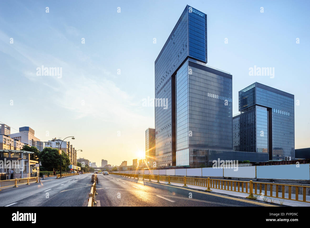 asphalt road of a modern city Stock Photo - Alamy