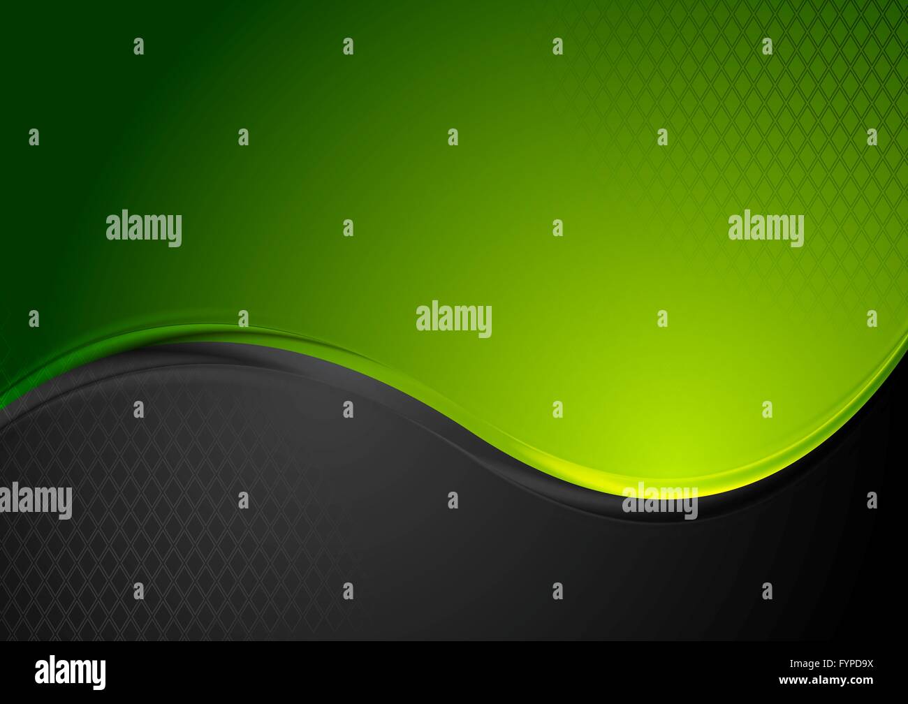 Green and black contrast wavy background Stock Photo - Alamy