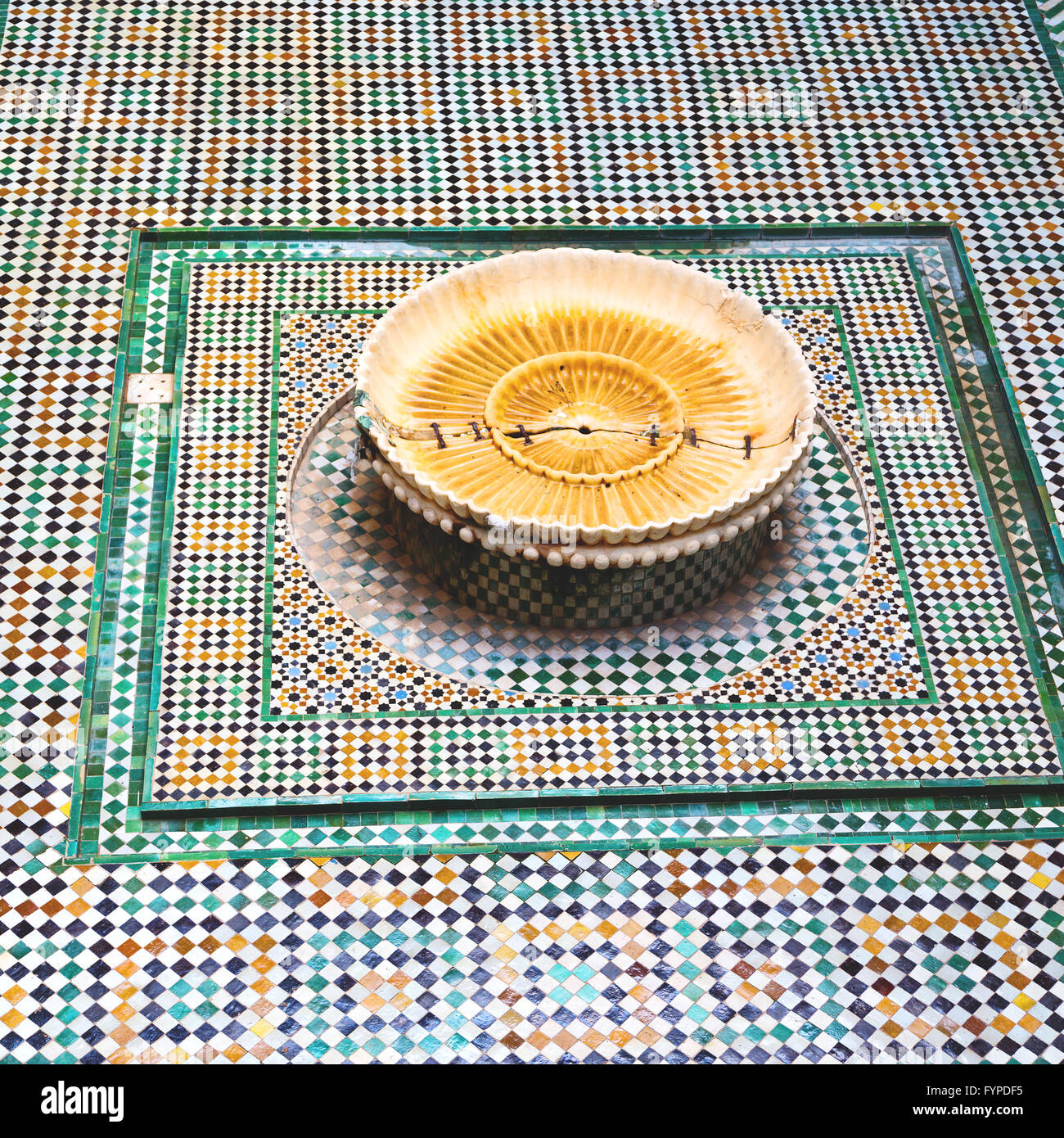 fountain in morocco africa old antique construction mousque palace ...