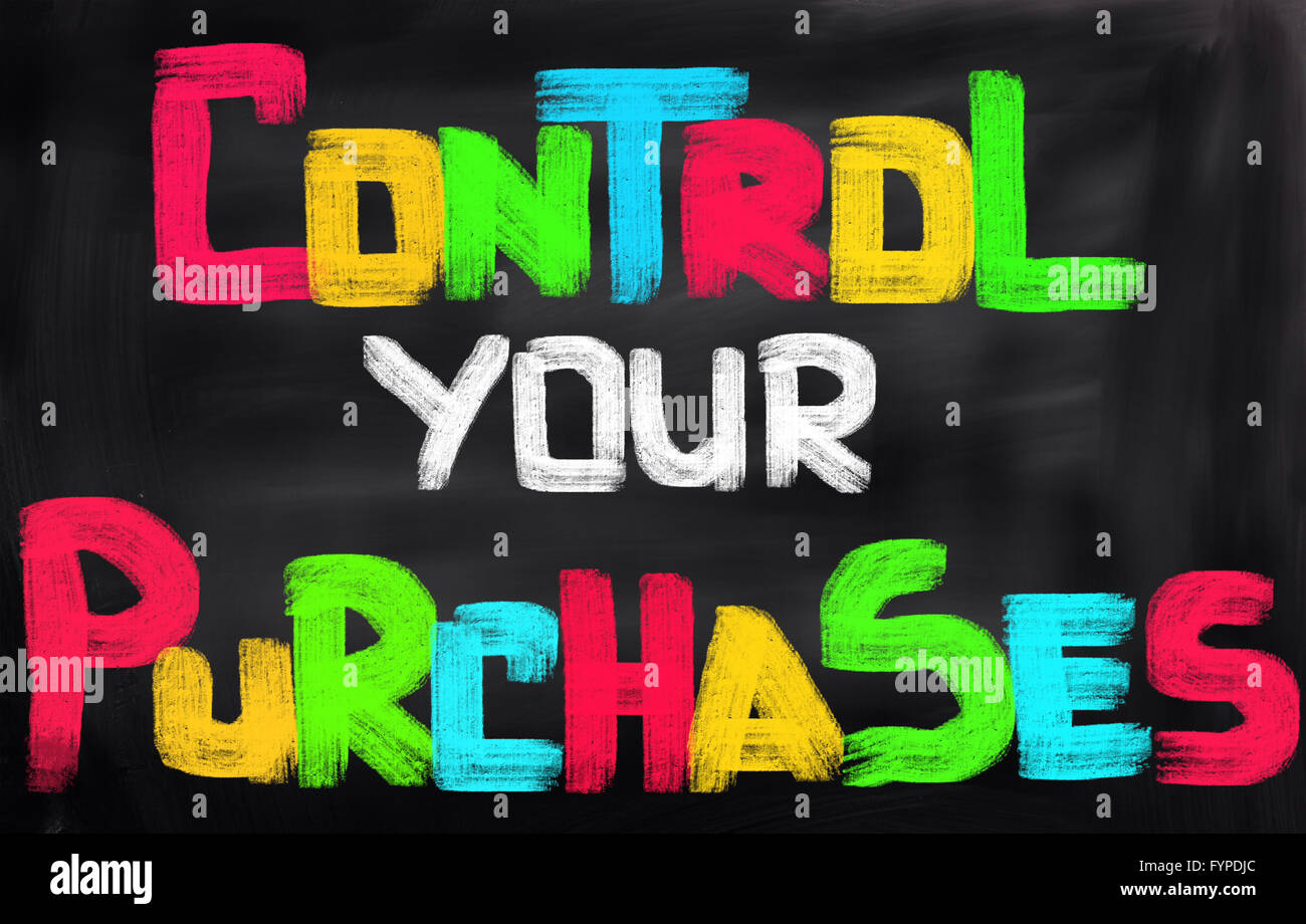 Control Your Purchases Concept Stock Photo - Alamy