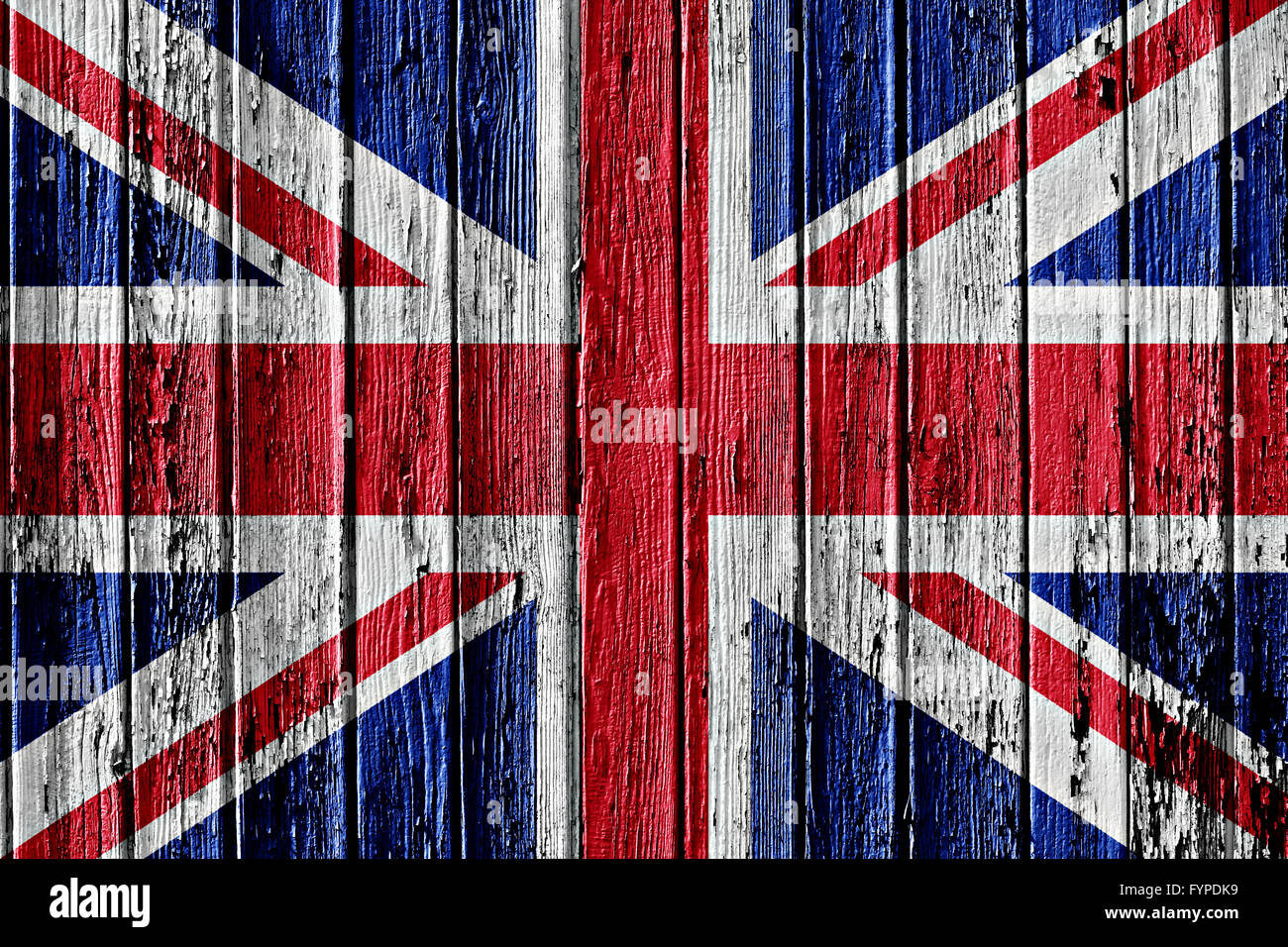 flag of United Kingdom painted on wooden frame Stock Photo - Alamy