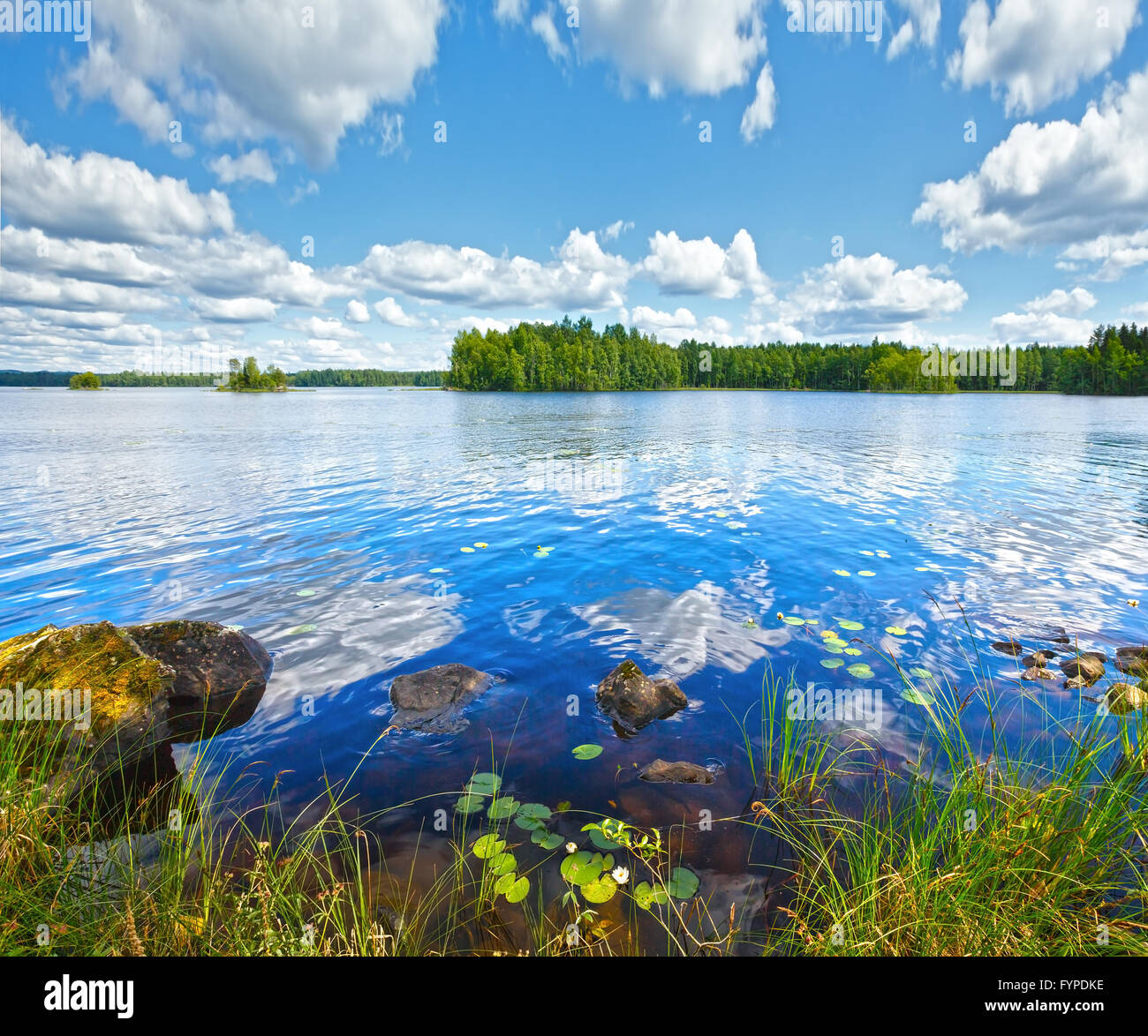 Lake Rutajarvi summer view (Finland Stock Photo - Alamy