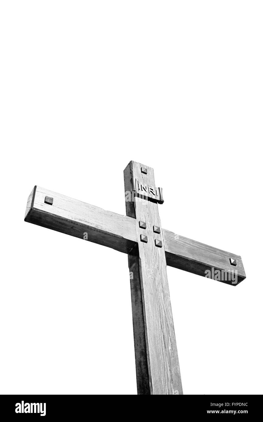 catholic abstract sacred cross in italy europe and the sky background ...