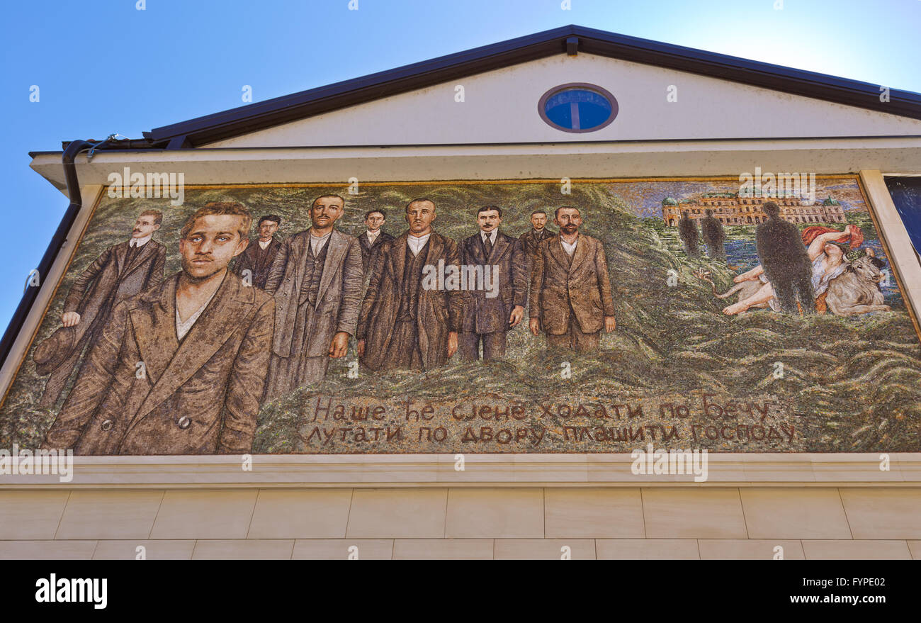 Mosaic in Andricgrad or Kamengrad in Visegrad - Bosnia and Herzegovina ...